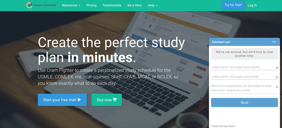 Behind The Olark Cram Fighter